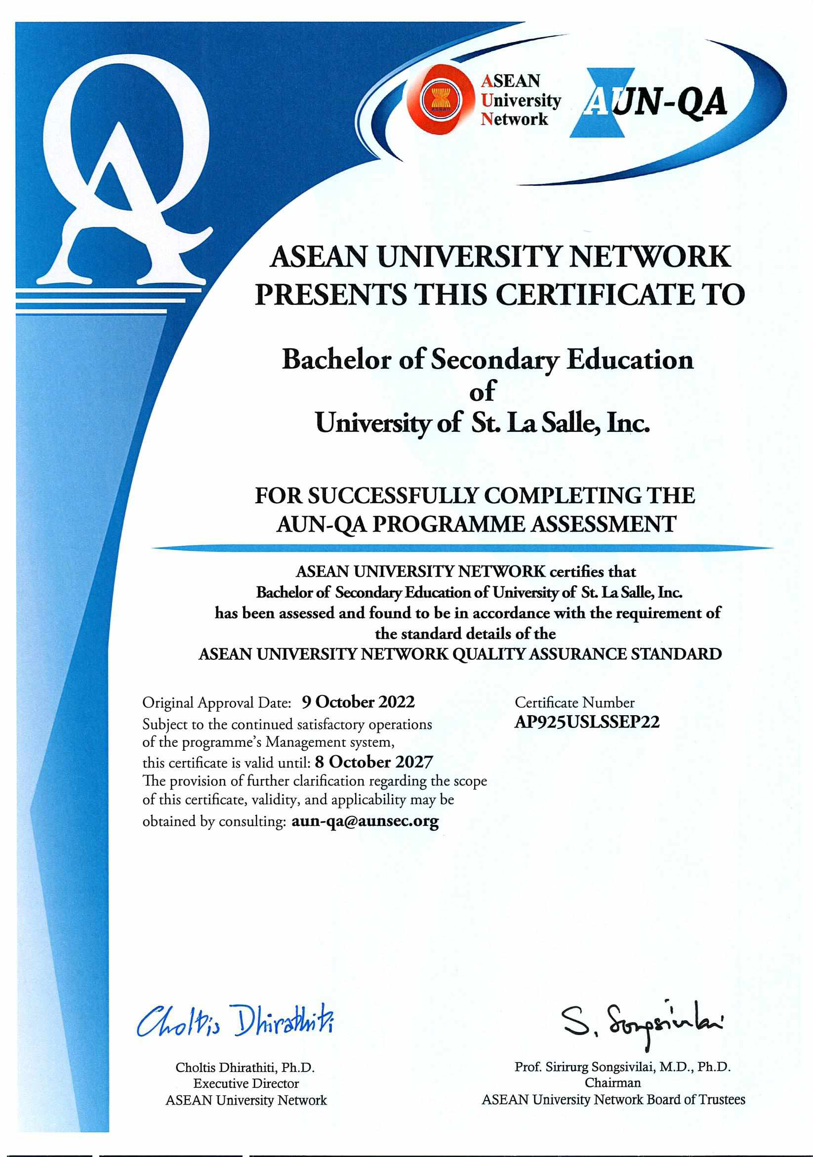 University of St. La Salle